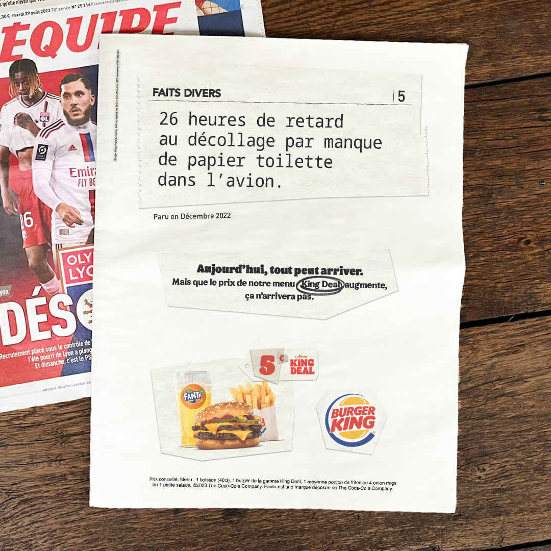 LE MENU KING DEAL FAIT LES GROS TITRES. - BURGER KING - BUZZMAN ... LE MENU KING DEAL FAIT LES GROS TITRES. - BURGER KING - BUZZMAN ...
