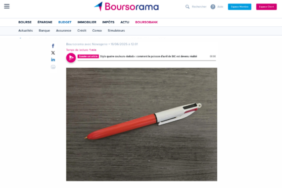 Boursorama - Stylo quatre couleurs "kebab" : comment le poisson d'avril ...